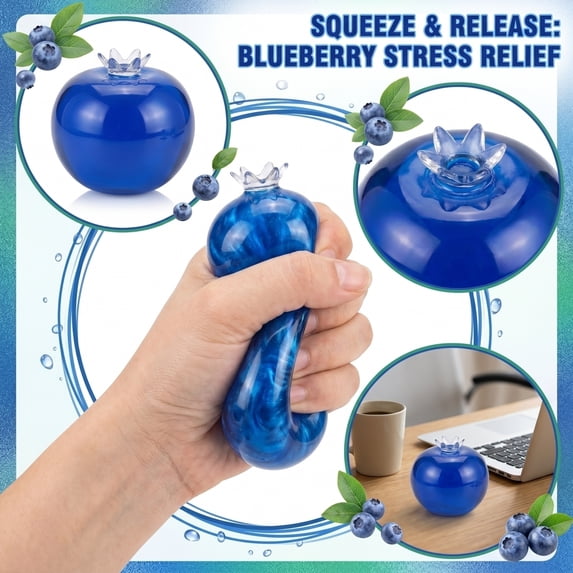 Blueberry Shaped Squeeze, Slow Rising Stress Ball, Squeeze Balls for ...