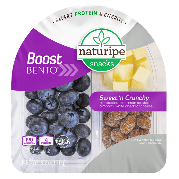 Naturipe Boost Bento Sweet ‘n Crunchy Snack Box with Fresh Fruit and ...