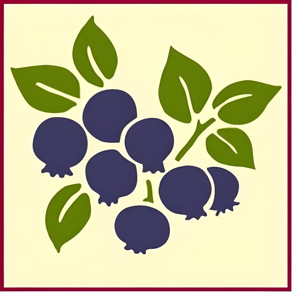 Blueberry Stencil - Fruit Pattern Stencil DIY for Painting Kitchen ...