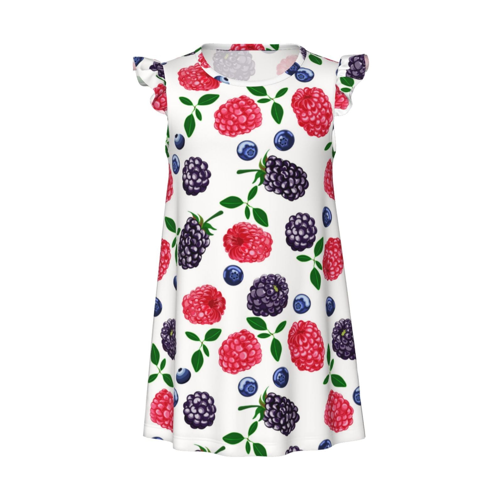 Blueberry berries Print Girls Nightgowns, Pajamas for Girls, Soft ...