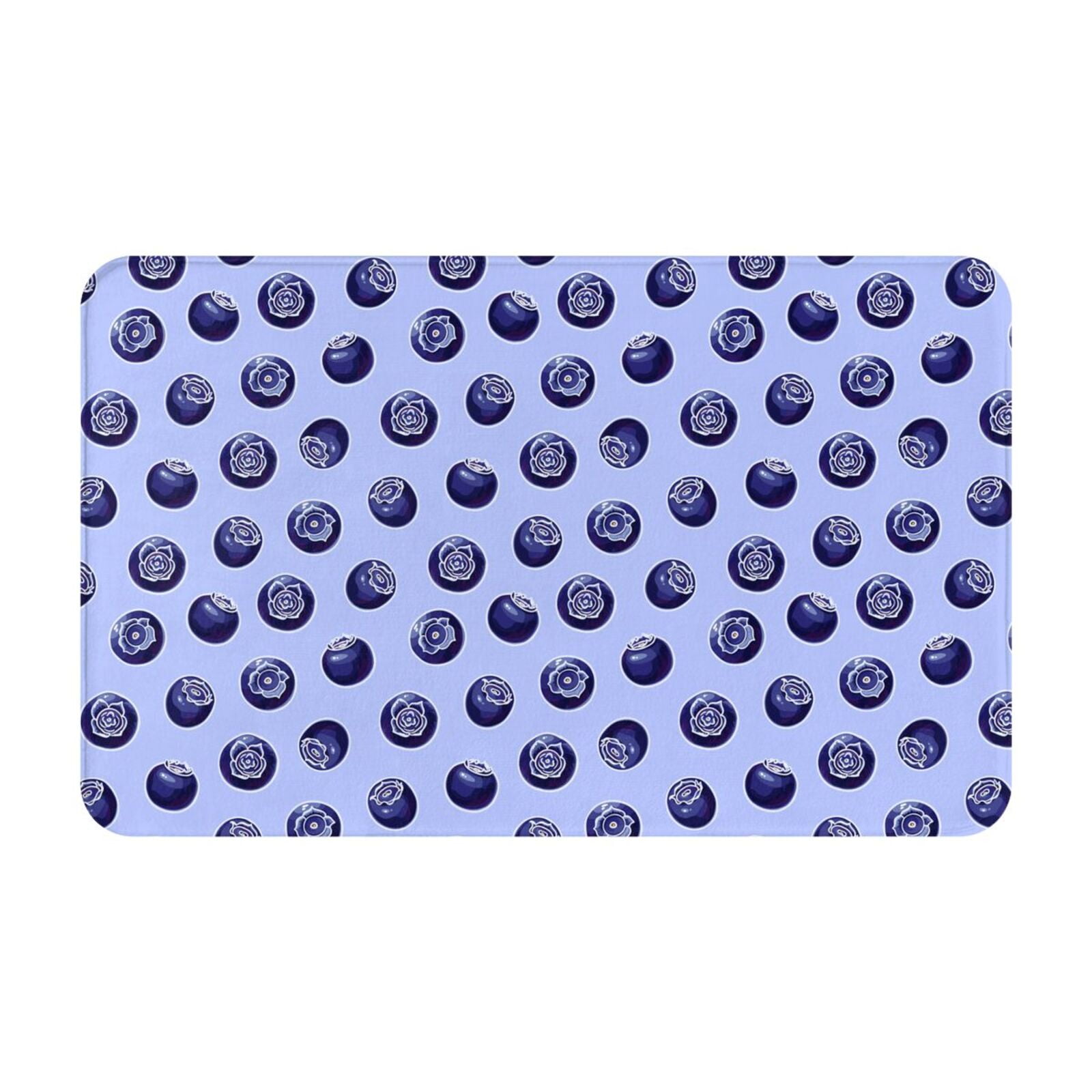 Blueberry design blue Front Door Mat, Indoor Mats for Bedroom Bathroom ...