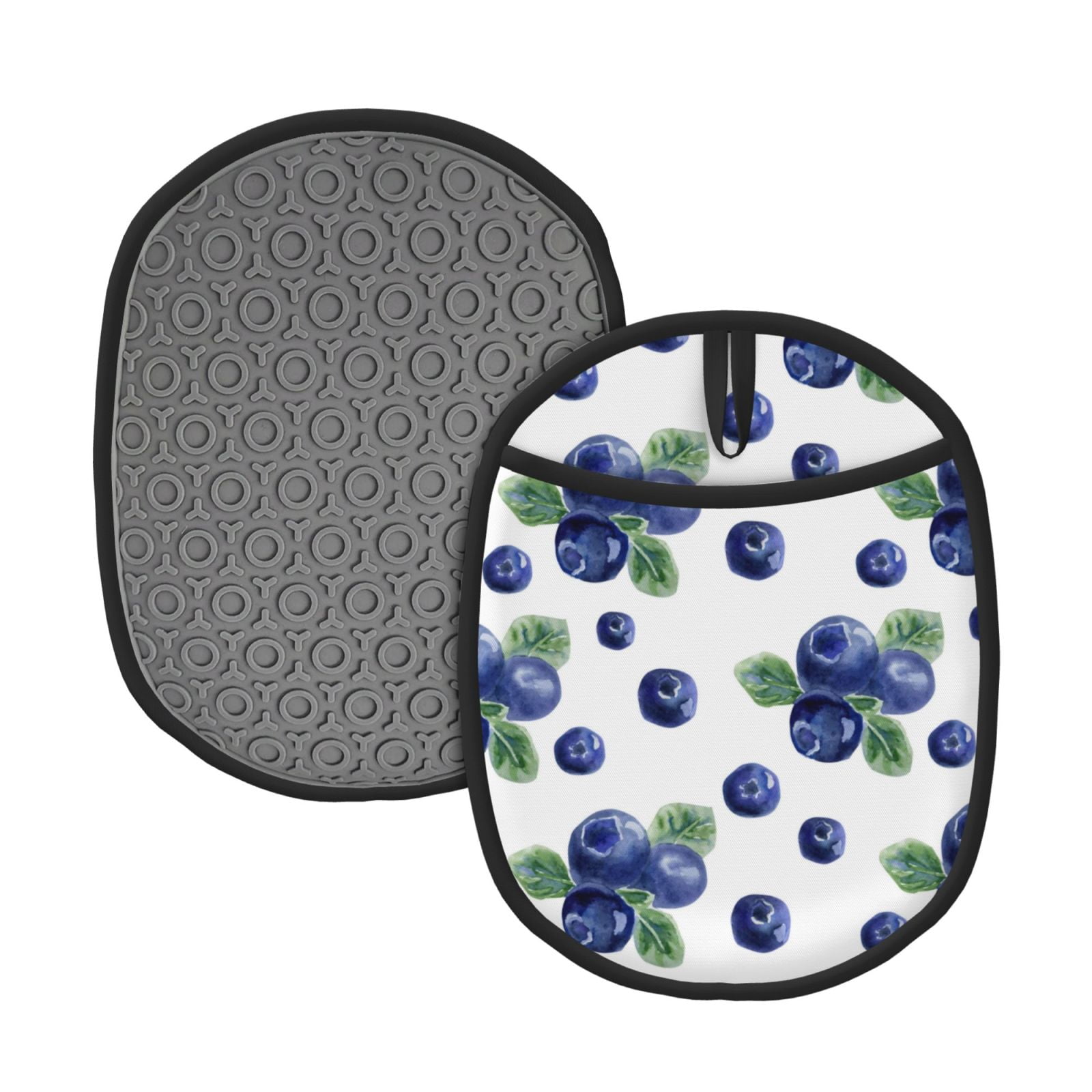Blueberry pattern Print Pot Holders for Kitchen - Heat Resistant Oven ...