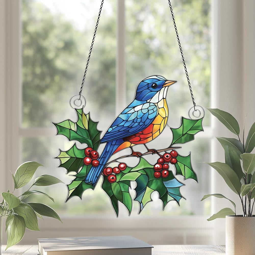 Bluebird Acrylic Suncatcher Window Hanging, Bluebird Ornaments ...