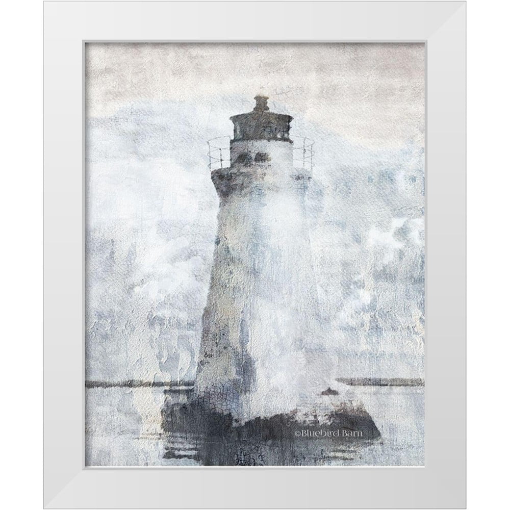 Bluebird Barn 15x18 White Modern Wood Framed Museum Art Print Titled ...