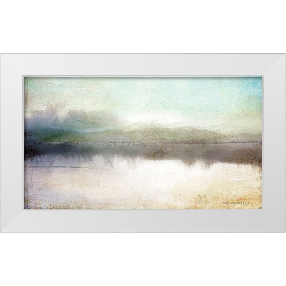 Bluebird Barn 18x12 White Modern Wood Framed Museum Art Print Titled ...