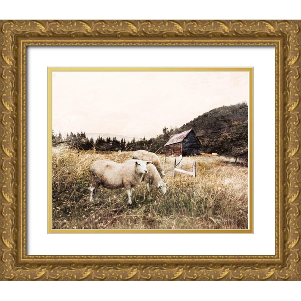 Bluebird Barn 18x15 Gold Ornate Wood Framed with Double Matting Museum ...