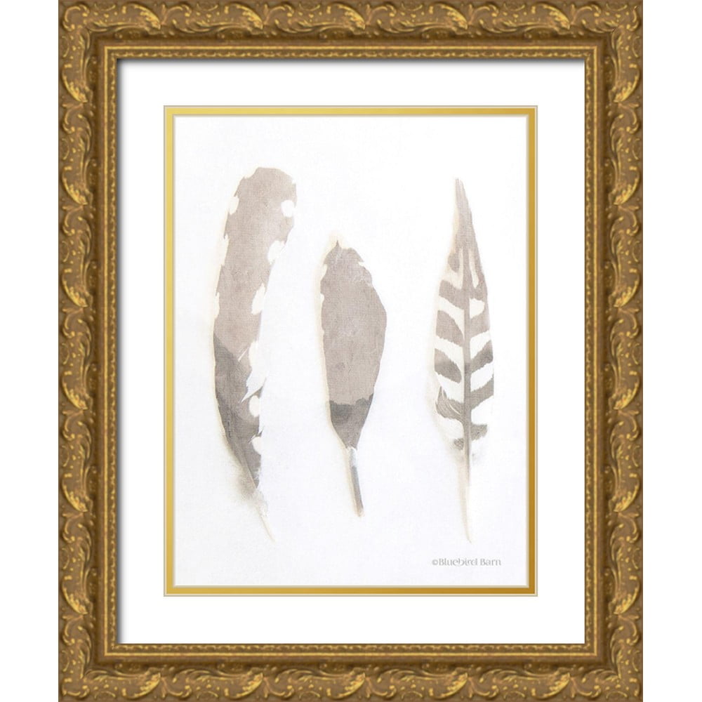 Bluebird Barn 19x24 Gold Ornate Wood Framed with Double Matting Museum Art Print Titled - Soft ...