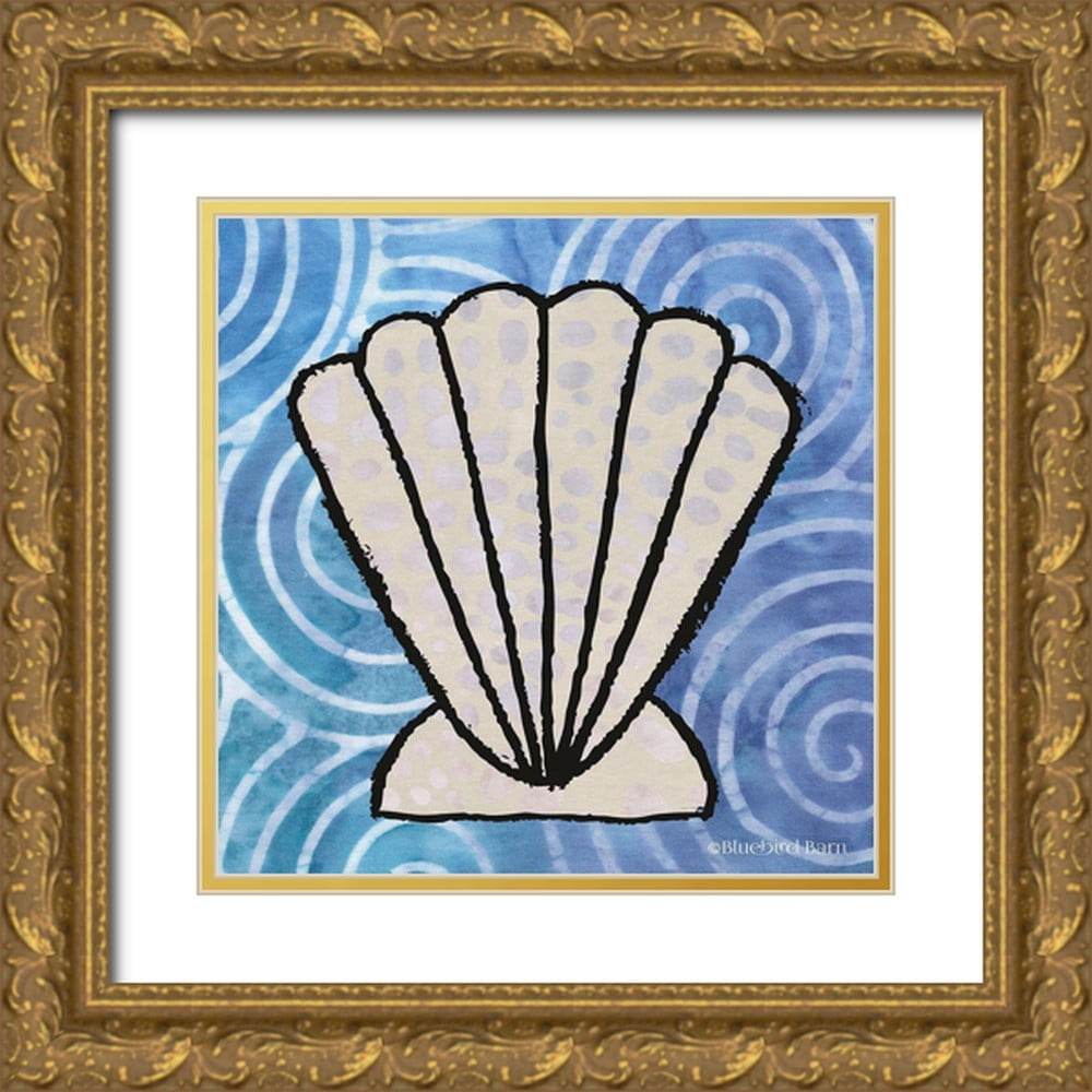 Bluebird Barn 20x20 Gold Ornate Wood Framed with Double Matting Museum ...