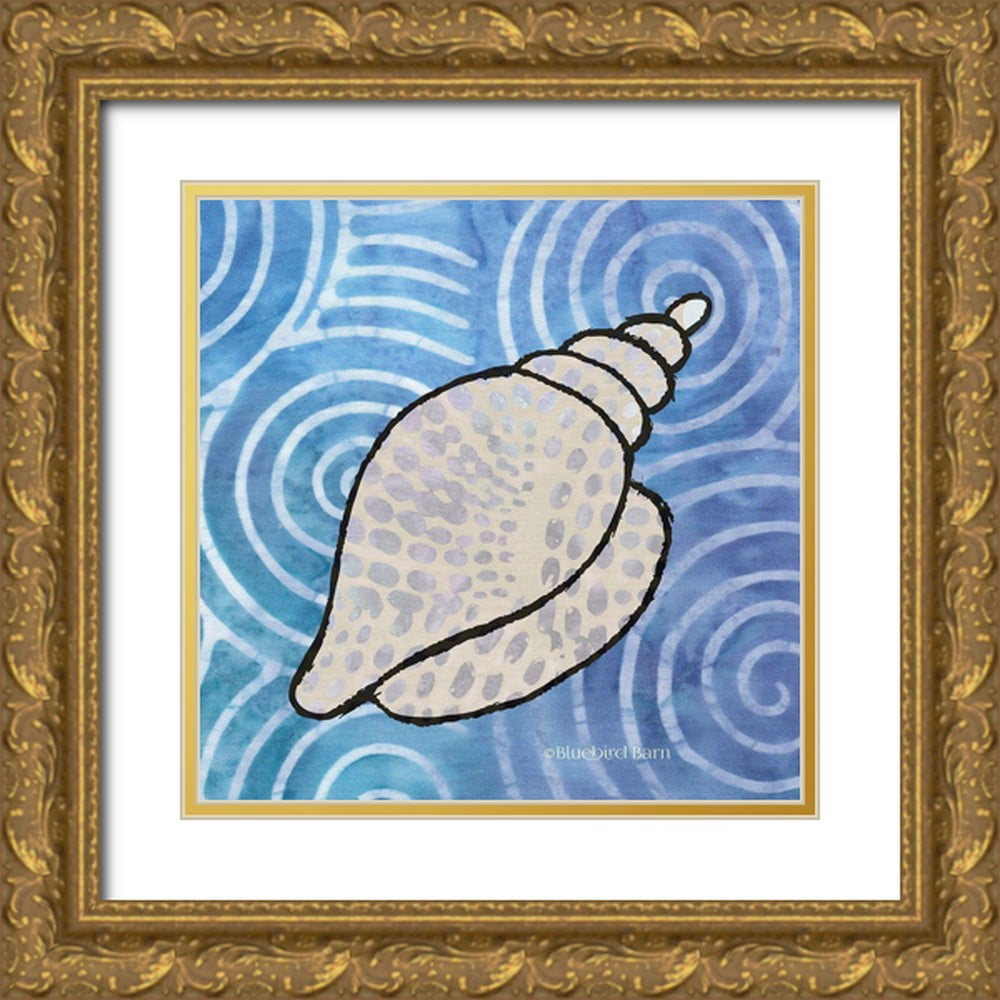 Bluebird Barn 20x20 Gold Ornate Wood Framed with Double Matting Museum ...