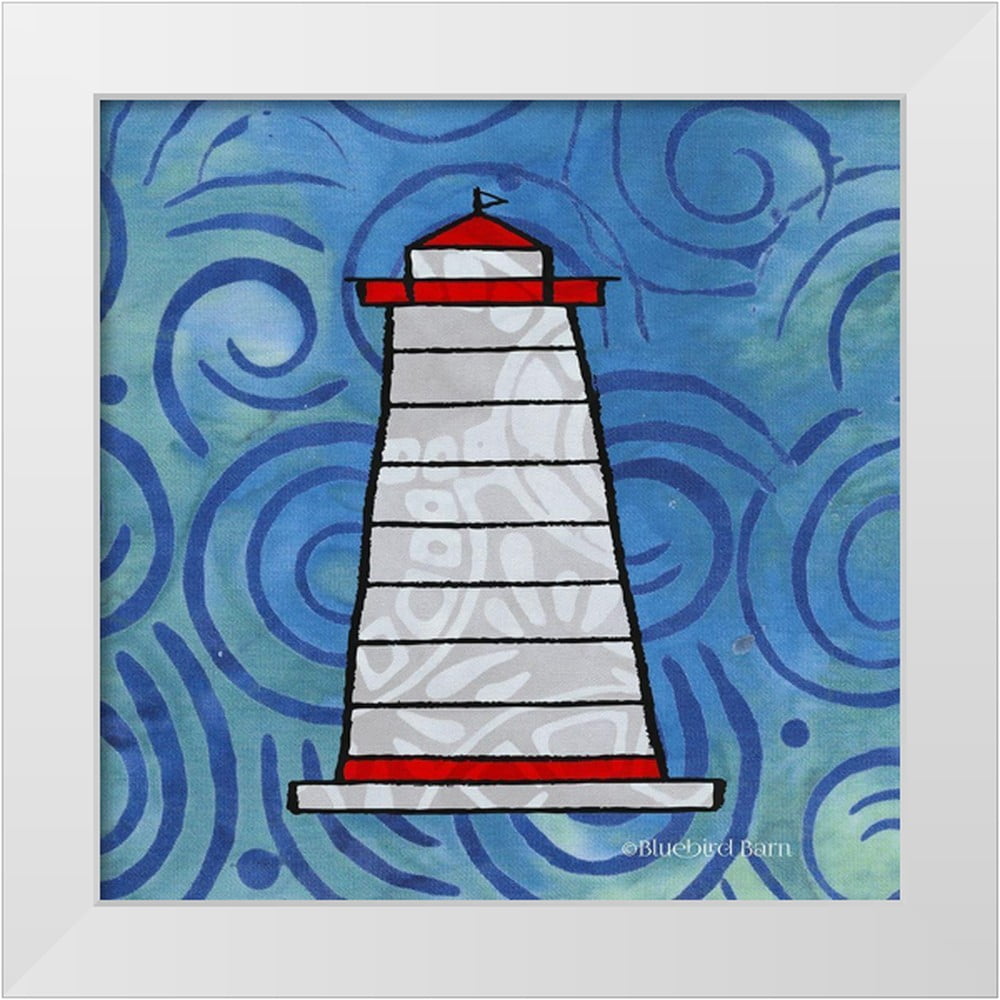 Bluebird Barn 20x20 White Modern Wood Framed Museum Art Print Titled ...