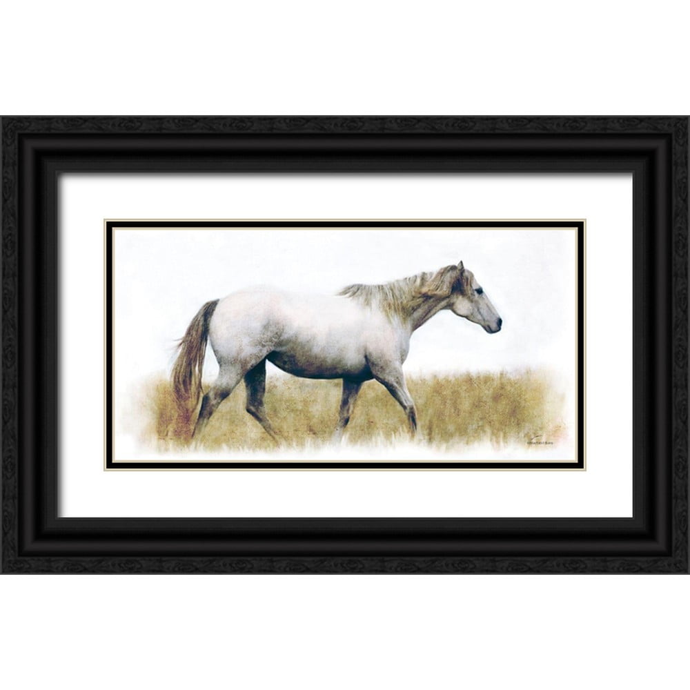 Bluebird Barn 24x14 Black Ornate Wood Framed with Double Matting Museum ...