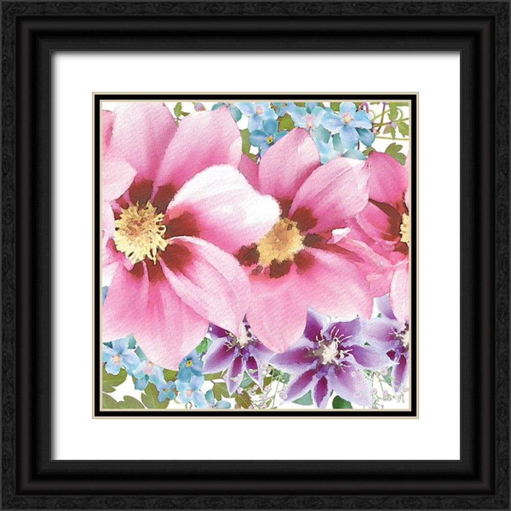 Bluebird Barn 26x26 Black Ornate Wood Framed with Double Matting Museum ...