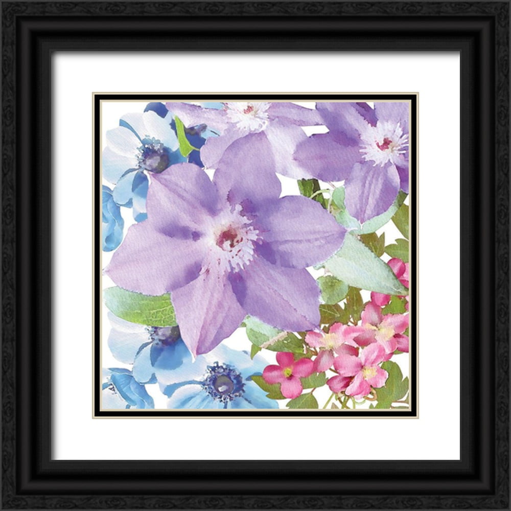 Bluebird Barn 26x26 Black Ornate Wood Framed with Double Matting Museum ...