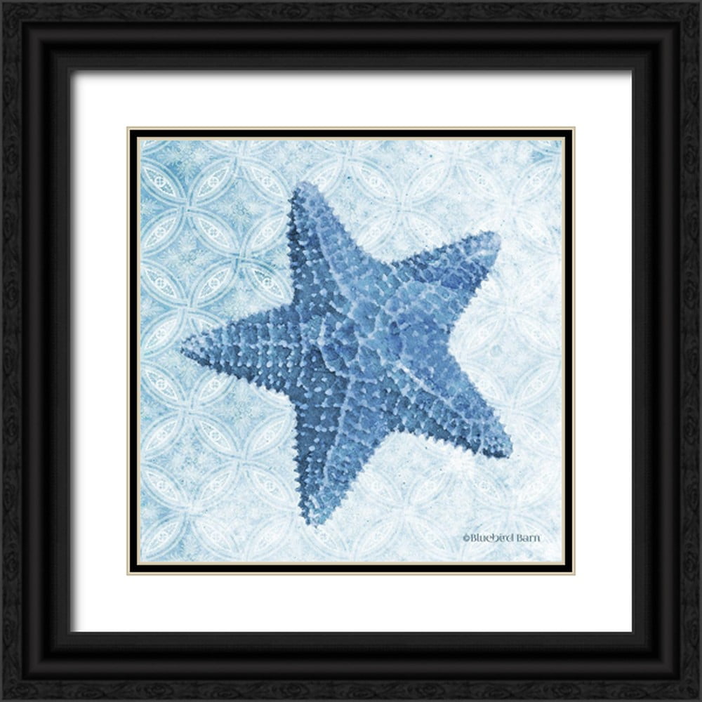 Bluebird Barn 26x26 Black Ornate Wood Framed with Double Matting Museum ...