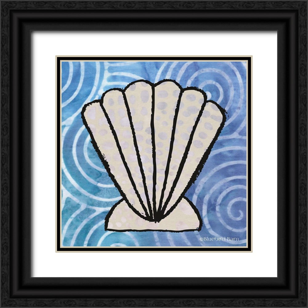 Bluebird Barn 26x26 Black Ornate Wood Framed with Double Matting Museum ...