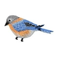 Bluebird - Blue Bird - Orange Breast - Iron on Embroidered Patch ...