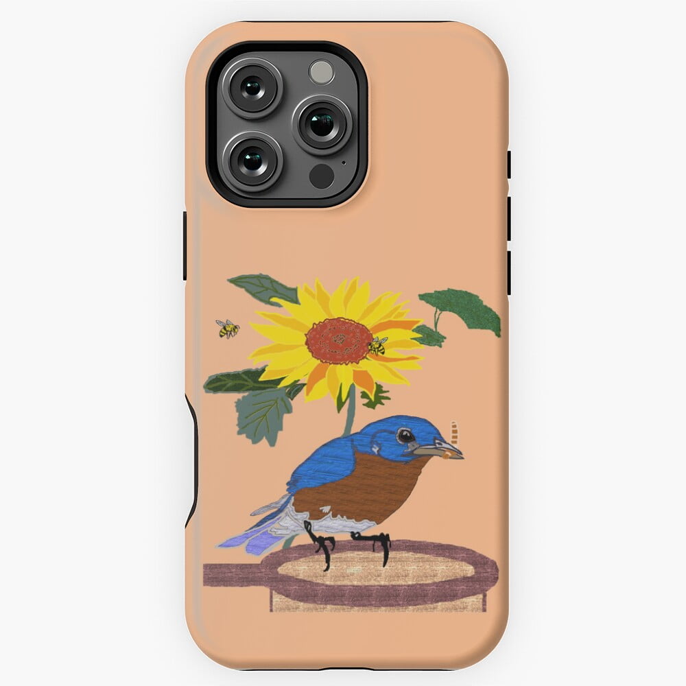 Bluebird Catches a Worm Phone Case for iPhone 16 15 14 13 12 11 Pro Max ...