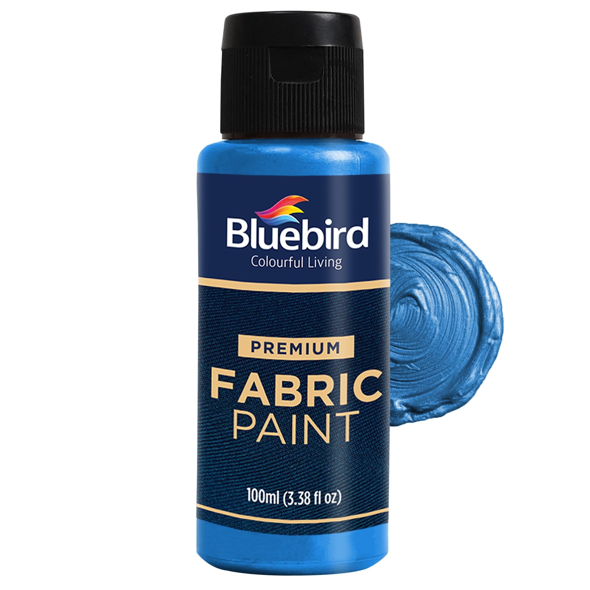 Bluebird Fabric Paint, Midnight Blue, 3.4 Fl Oz, Permanent Fabric ...
