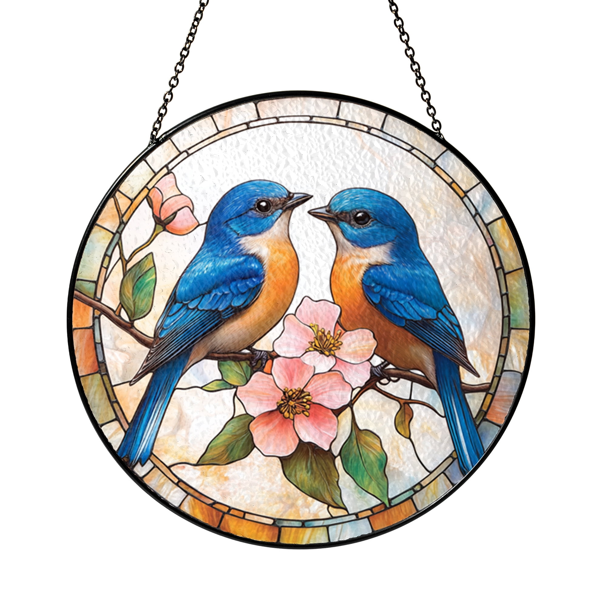 Bluebird Stained Glass Suncatcher – Decorative Bird Window Art ...