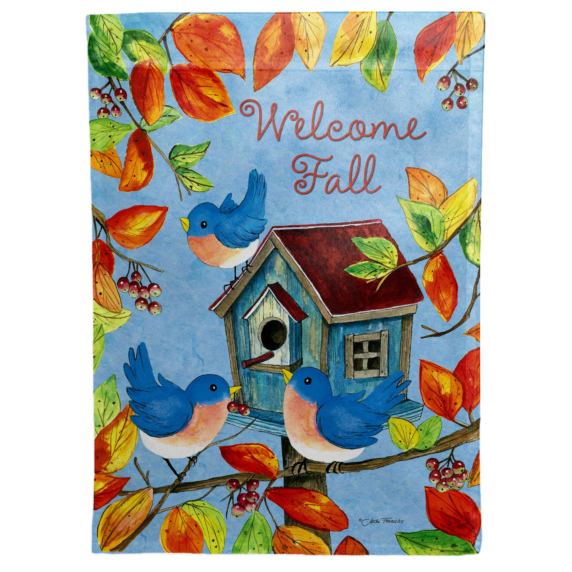 Bluebird Trio Garden Flag by Ashton - Walmart.com