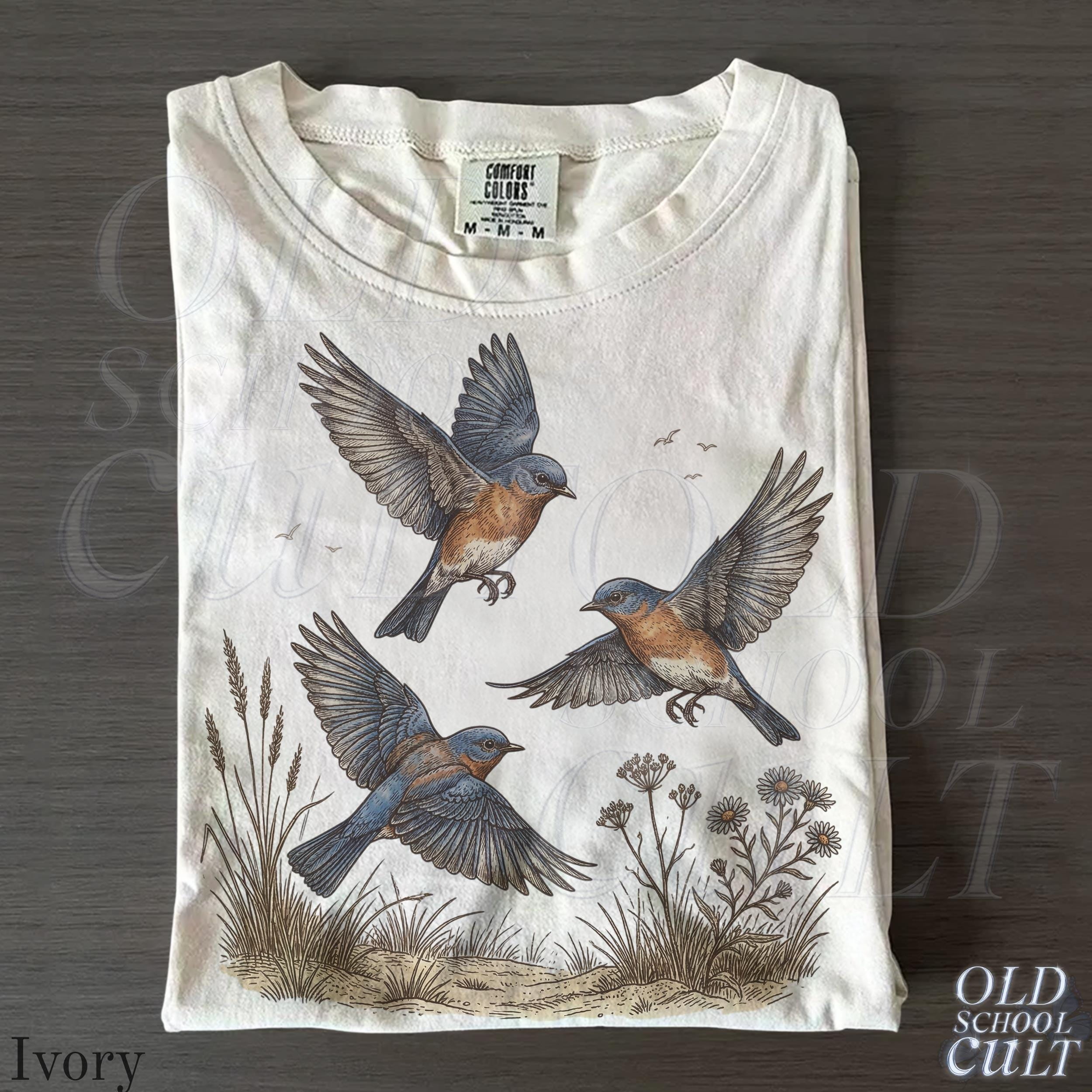 Bluebird Vintage 90s T Shirt, Retro Flying Birds Graphic Tee ...