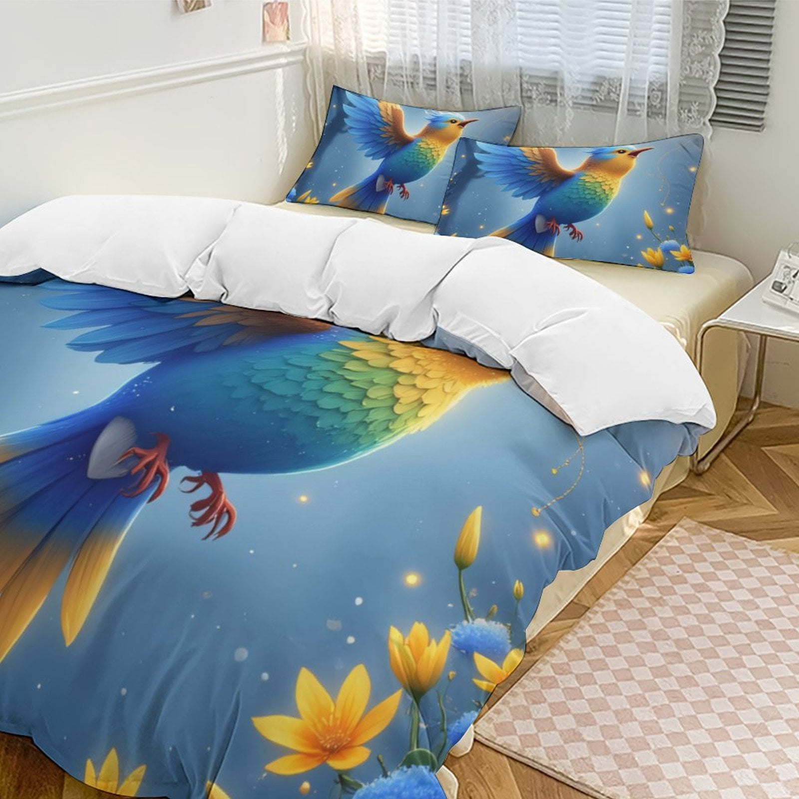 Bluebird in Fantasy Garden 3D Duvet Cover Set Quilt Cover Theme of ...