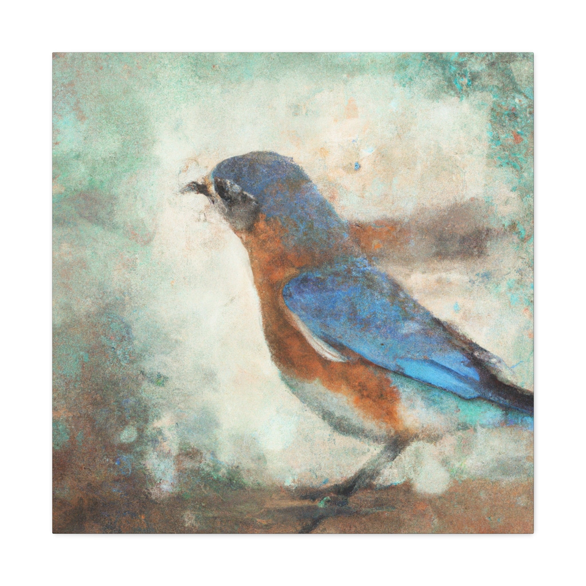 Bluebird's Reflection Ablaze - Canvas - Walmart.com