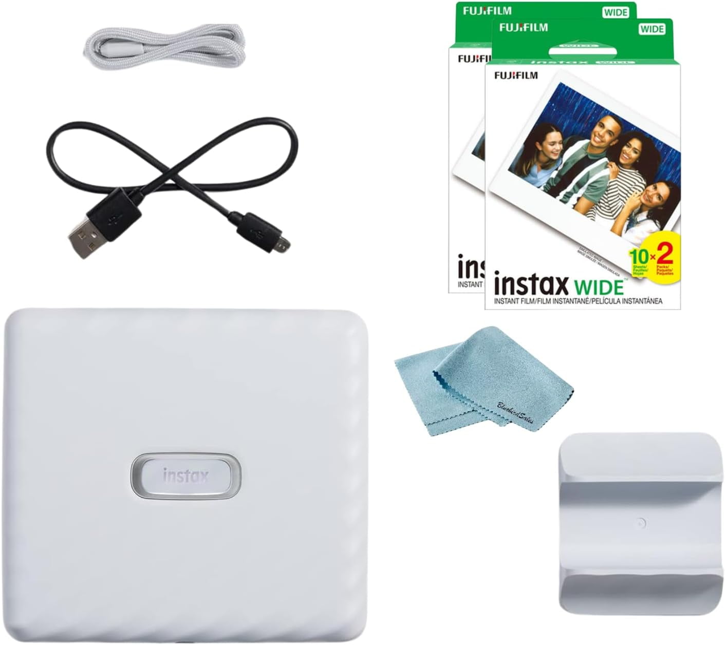 Fujifilm Instax Mini Twin Film Pack (20 Photos) With Hexagon Photo ...