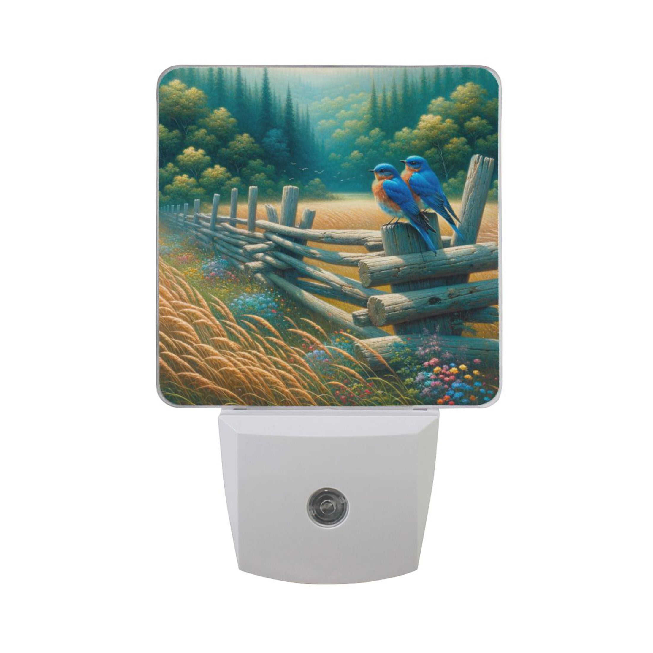 Bluebirds and Forests Night Light 2 Pack LED Nightlight Plug into Wall ...