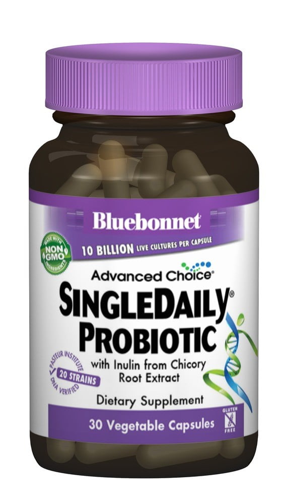 Bluebonnet Advanced Choice Single Daily Probiotic, 10 Billion Cfu, 30 ...