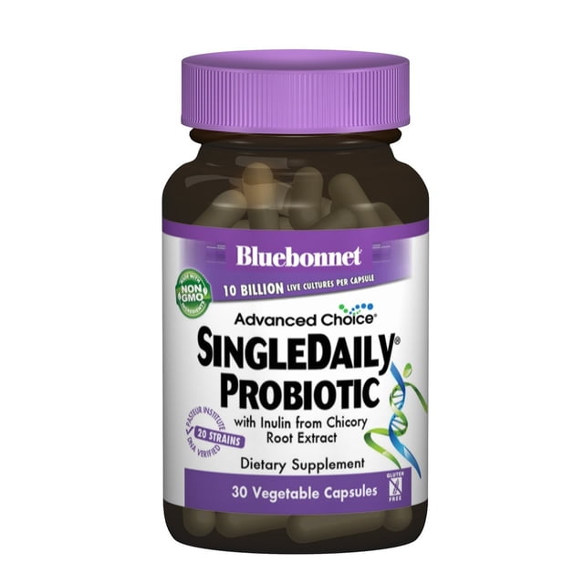 Bluebonnet Advanced Choice Single Daily Probiotic, 10 Billion Cfu, 30 ...