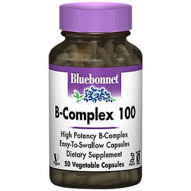 Bluebonnet B-Complex 100 Vegetarian Capsules, 50 Ct - Walmart.com