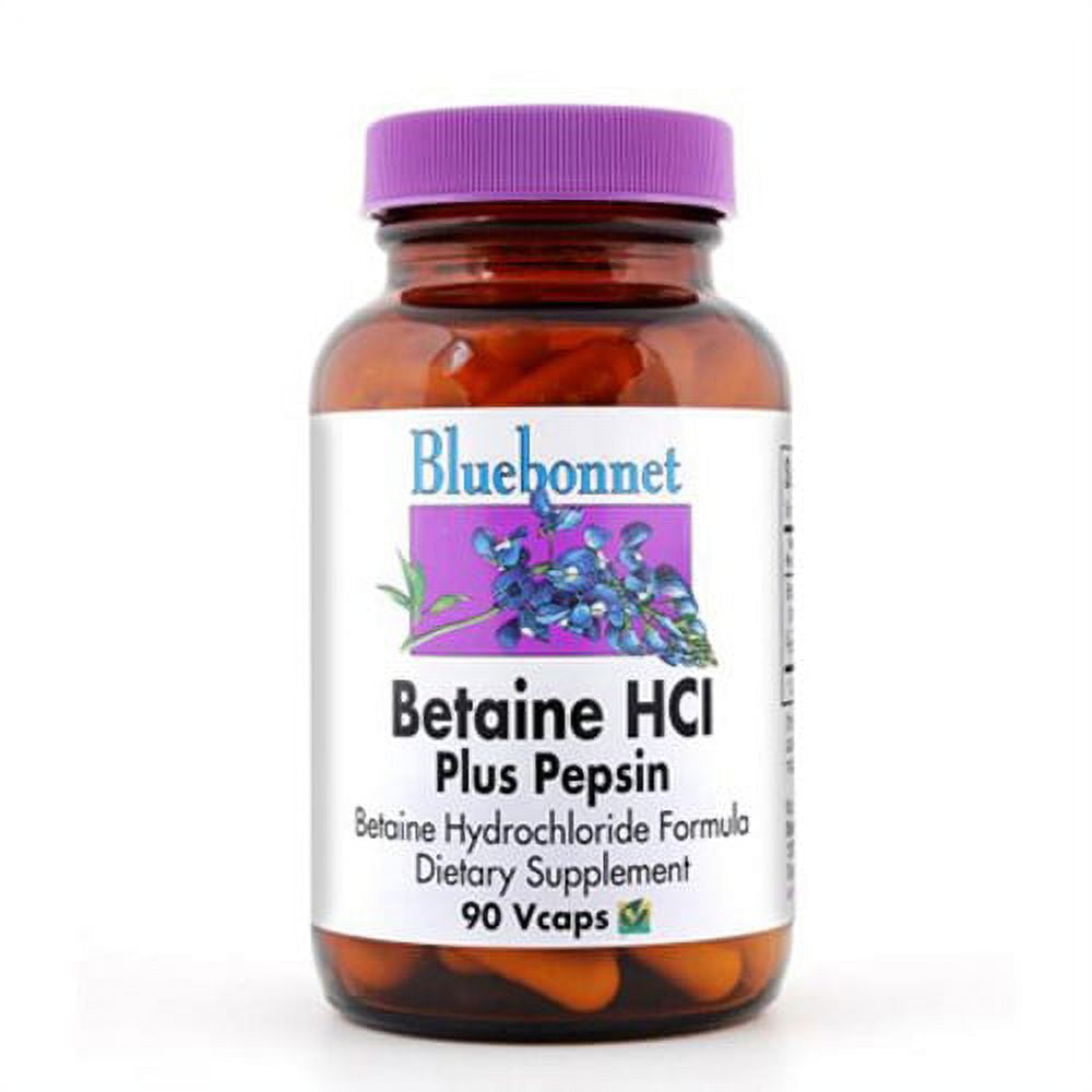 Bluebonnet Betaine Hci Plus Pepsin, 90 Ct - Walmart.com