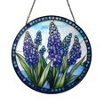 Bluebonnet Bloom Stained Glass Window Suncatcher, Bright Botanical Art ...