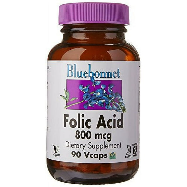 Bluebonnet Folic Acid 800 Mcg, 90 Ct - Walmart.com