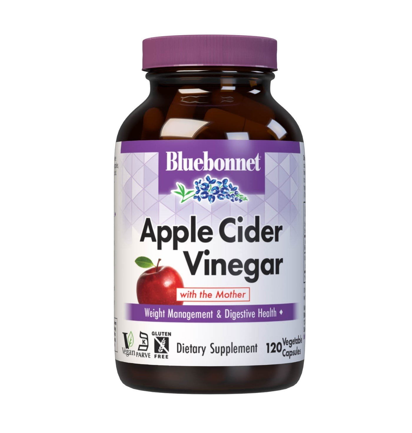 Bluebonnet Kosher Apple Cider Vinegar Capsules, Supports Digestion ...