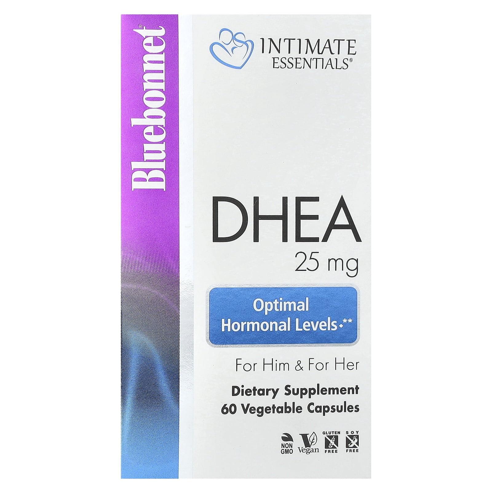 Bluebonnet Nutrition Intimate Essentials, DHEA, For Him & For Her, 25 ...