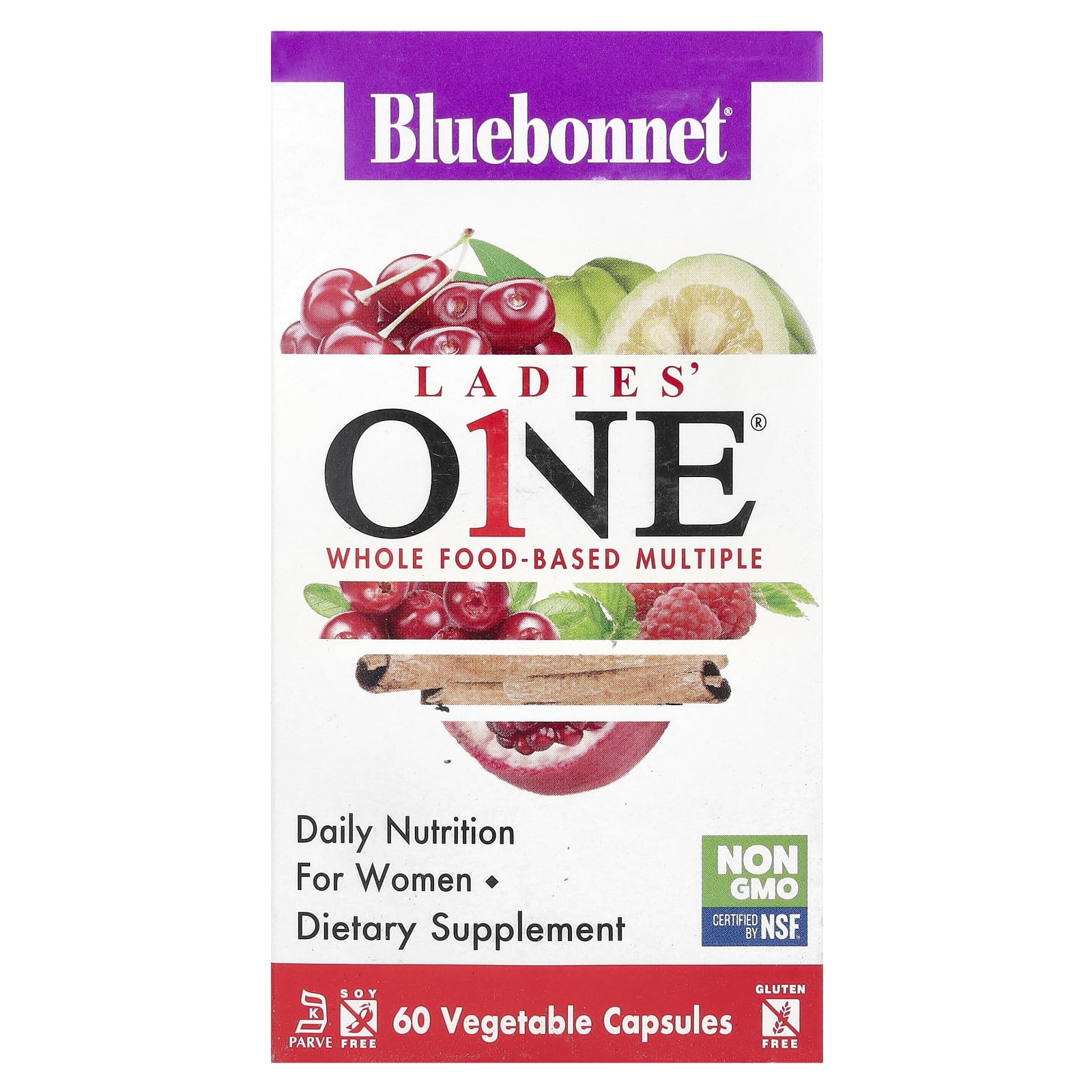 Bluebonnet Ladies One Whole Food-Based Multiple 60 Veg Capsules ...