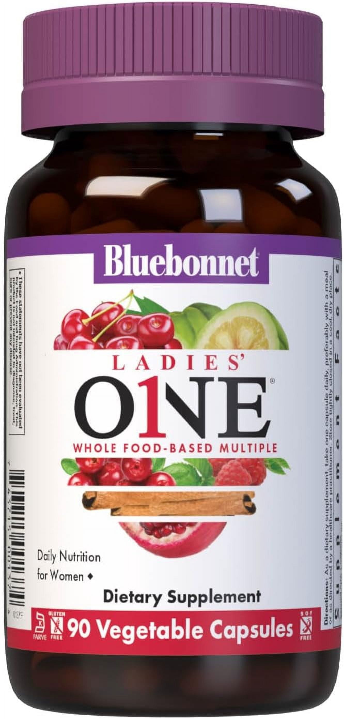 Bluebonnet Ladies One Whole Food Multiple, K2 Organic Vegetable Energy ...