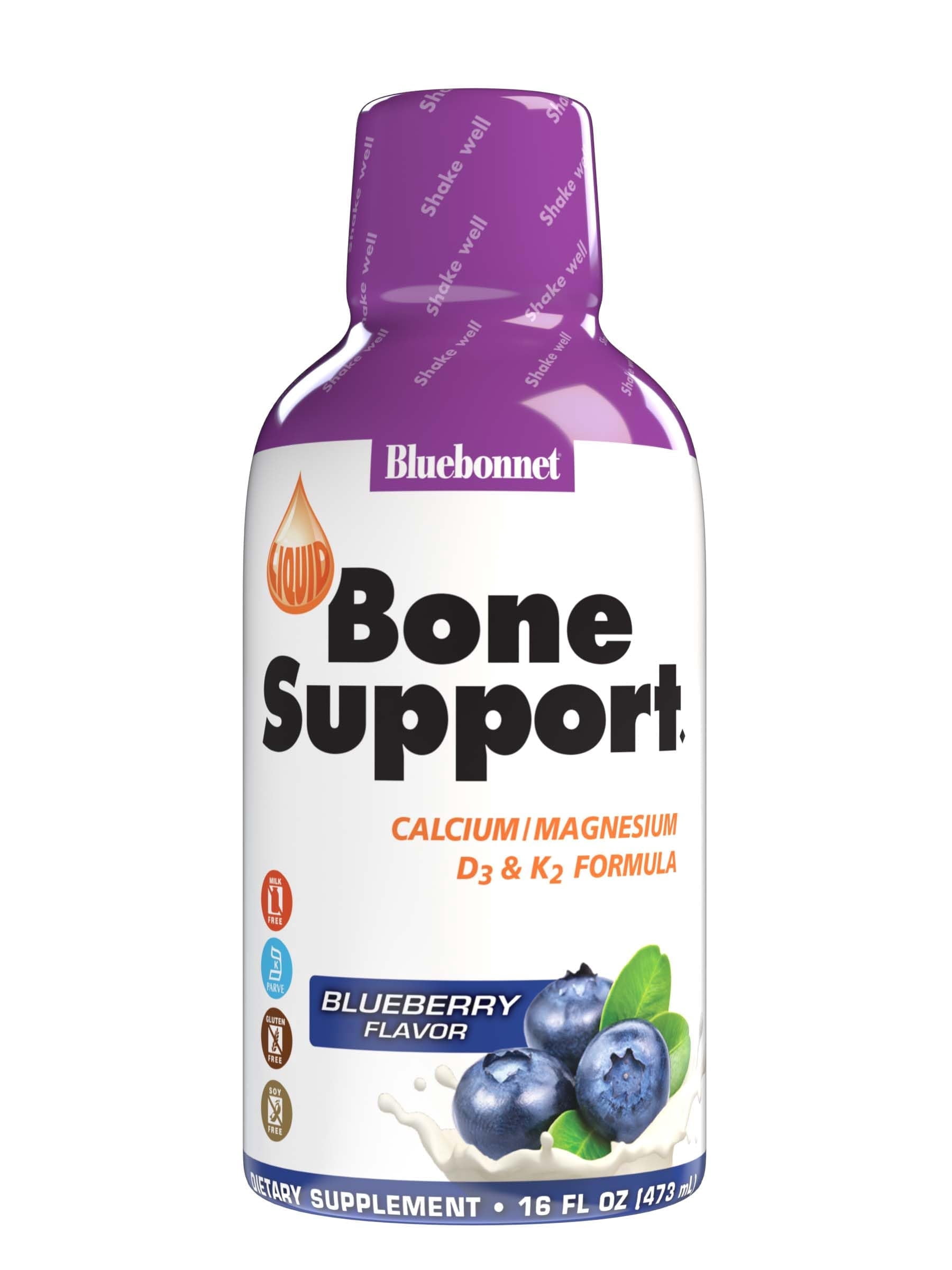 Bluebonnet Liquid Bone Support Calcium & Magnesium Citrate Vitamin D3 ...