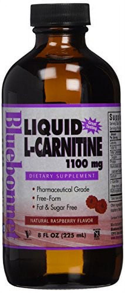 Bluebonnet Liquid L-Carnitine 1100 MG, Raspberry, 8 FL Oz - Walmart.com