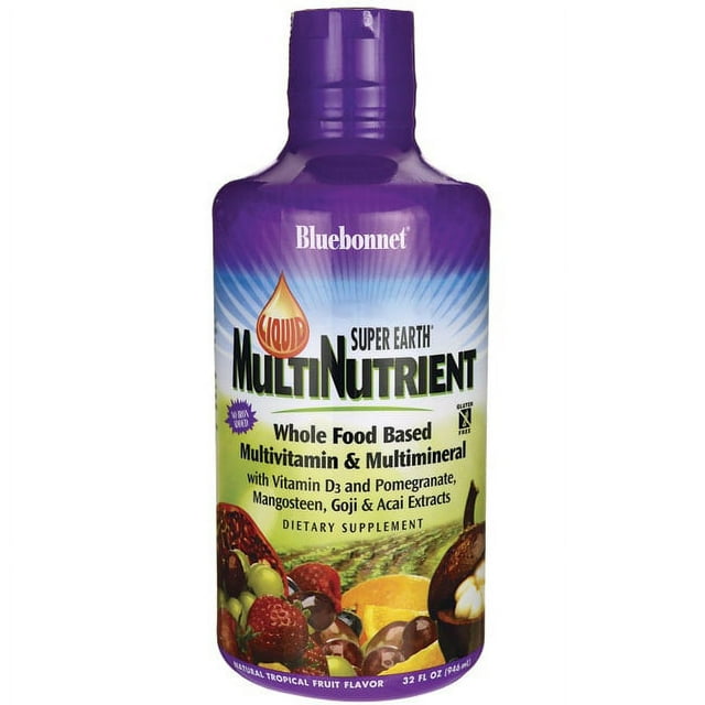 Bluebonnet Liquid Mult Multivitamin & Mineral Formula Tropical Fruit 32 ...
