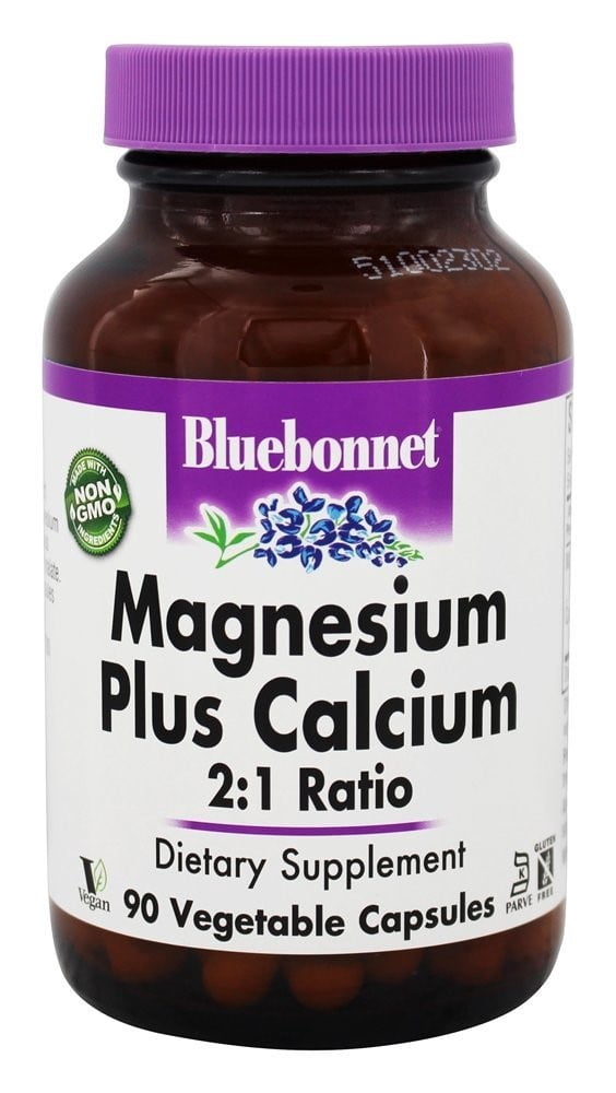 Bluebonnet Magnesium Calcium 2:1 Ratio, 90 Ct - Walmart.com