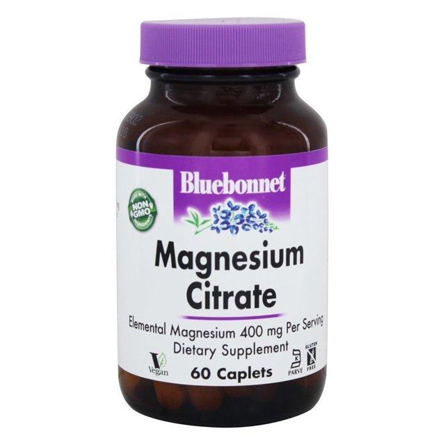Bluebonnet Nutrition Chelated Magnesium Citrate, High Absorption, 60 Ct ...