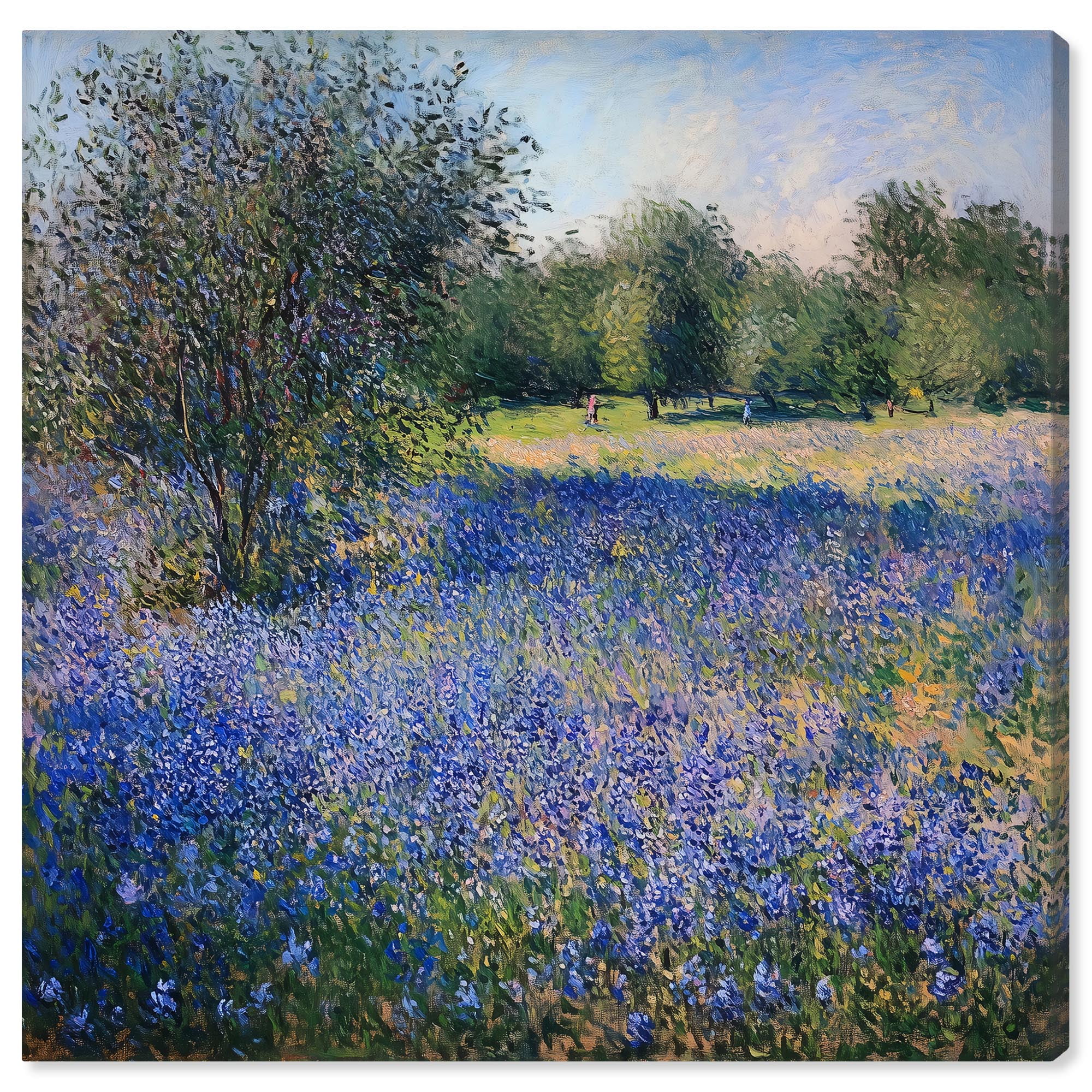 Bluebonnet Meadow I Canvas Pastel Landscape by Art Remedy, Gallery ...