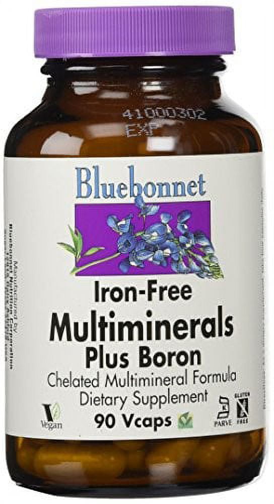 Bluebonnet Multi Minerals Plus Boron, Iron Free, 90 Ct - Walmart.com