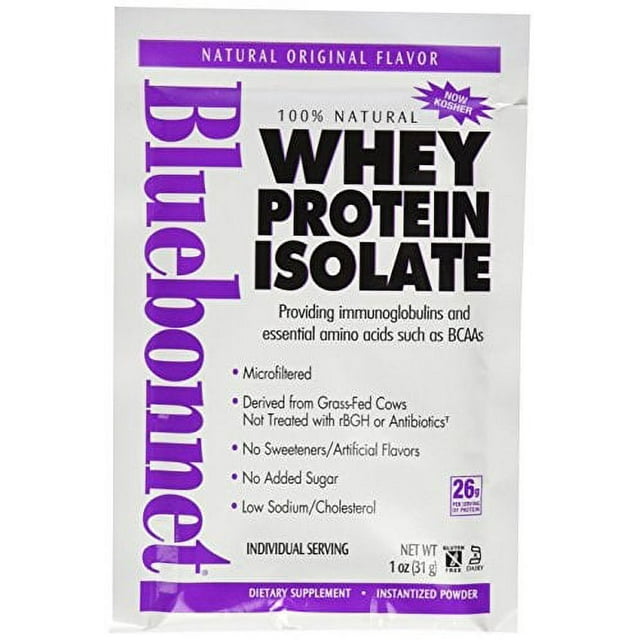 Bluebonnet Nutrition 100% Natural Whey Protein Isolate Natural Original ...