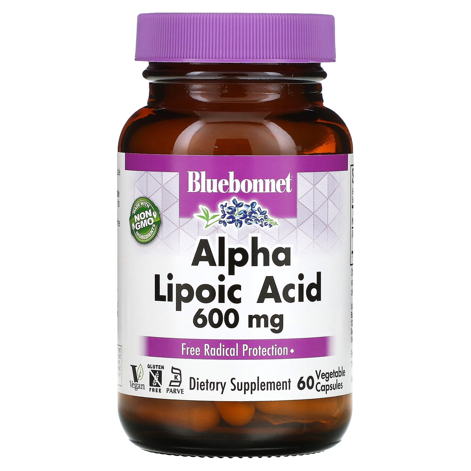 Bluebonnet Nutrition Alpha Lipoic Acid 600mg, Antioxidant, 60 Vegetable ...