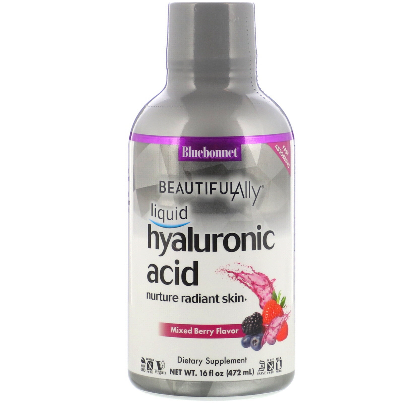 Bluebonnet Nutrition Beautiful Ally, Liquid Hyaluronic Acid, Mixed ...