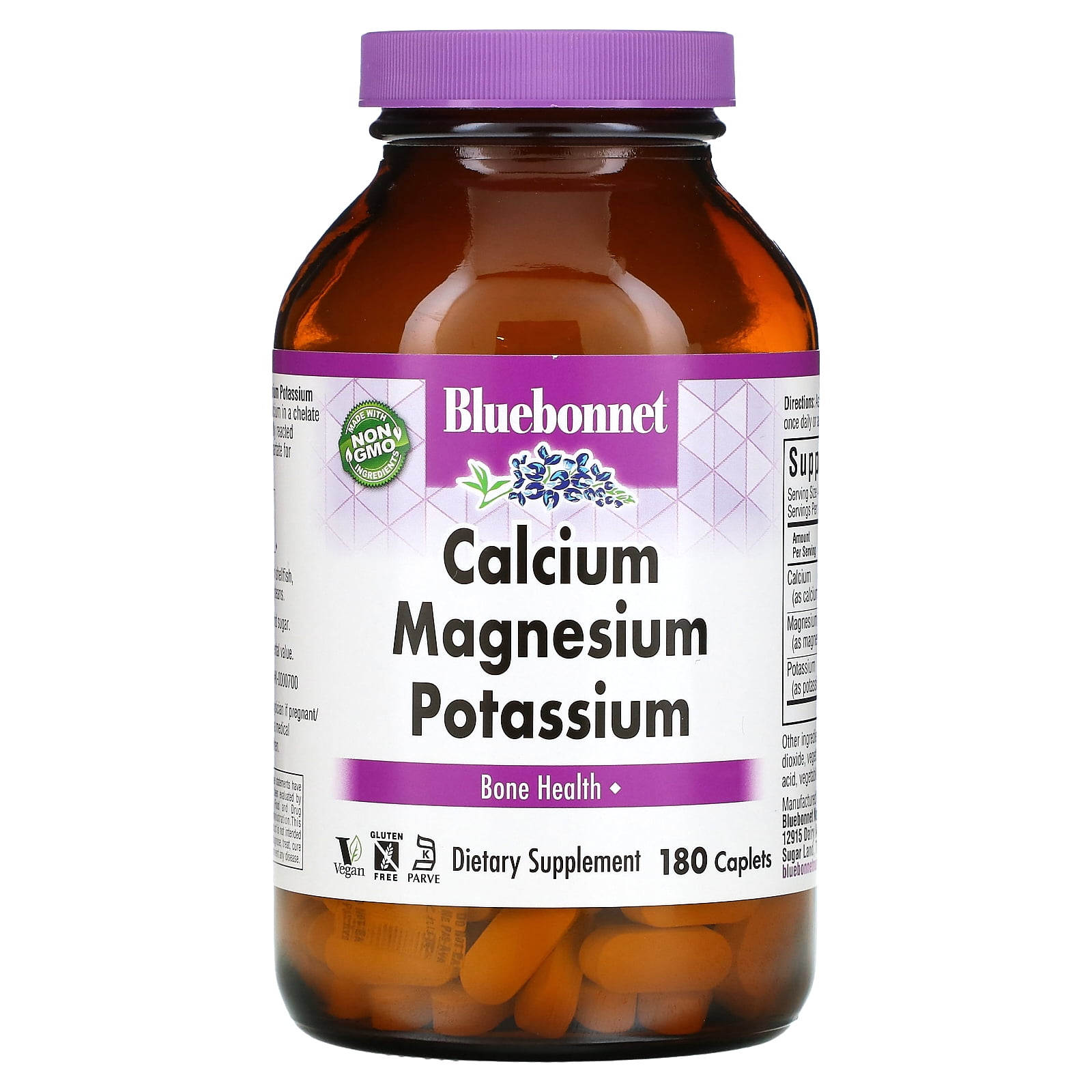 Bluebonnet Nutrition - Vegan Calcium Magnesium Potassium Citrate ...